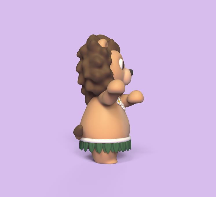 Lion Hula Dance 3D model 3D printable | CGTrader