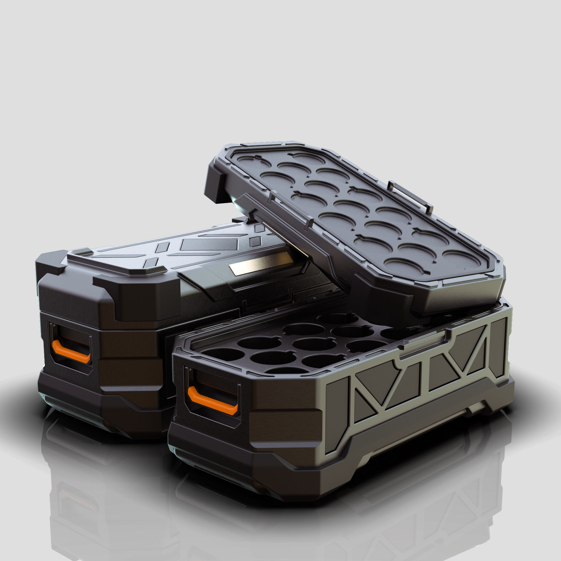 Sci-fi military case 3D model | CGTrader