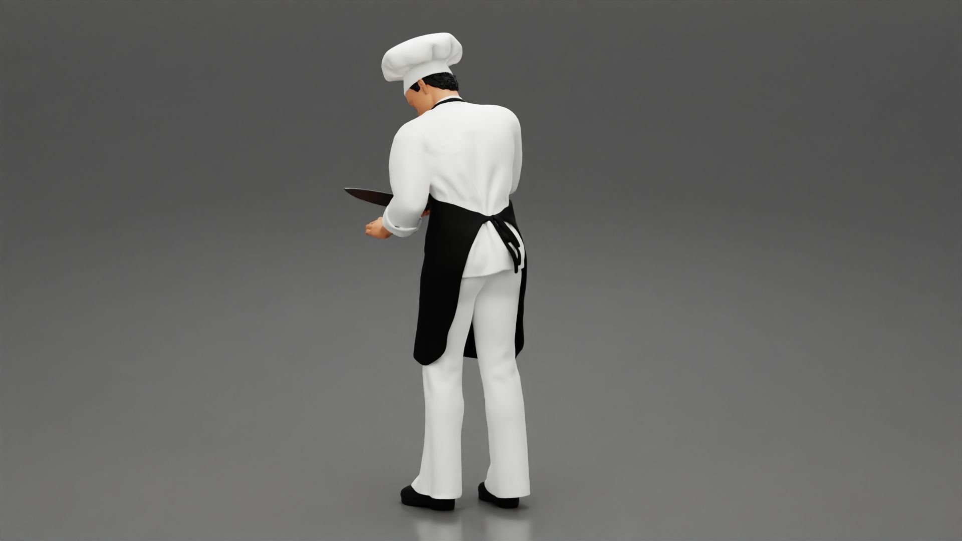 chef standing in professional kitchen in restaurant 3D model 3D ...