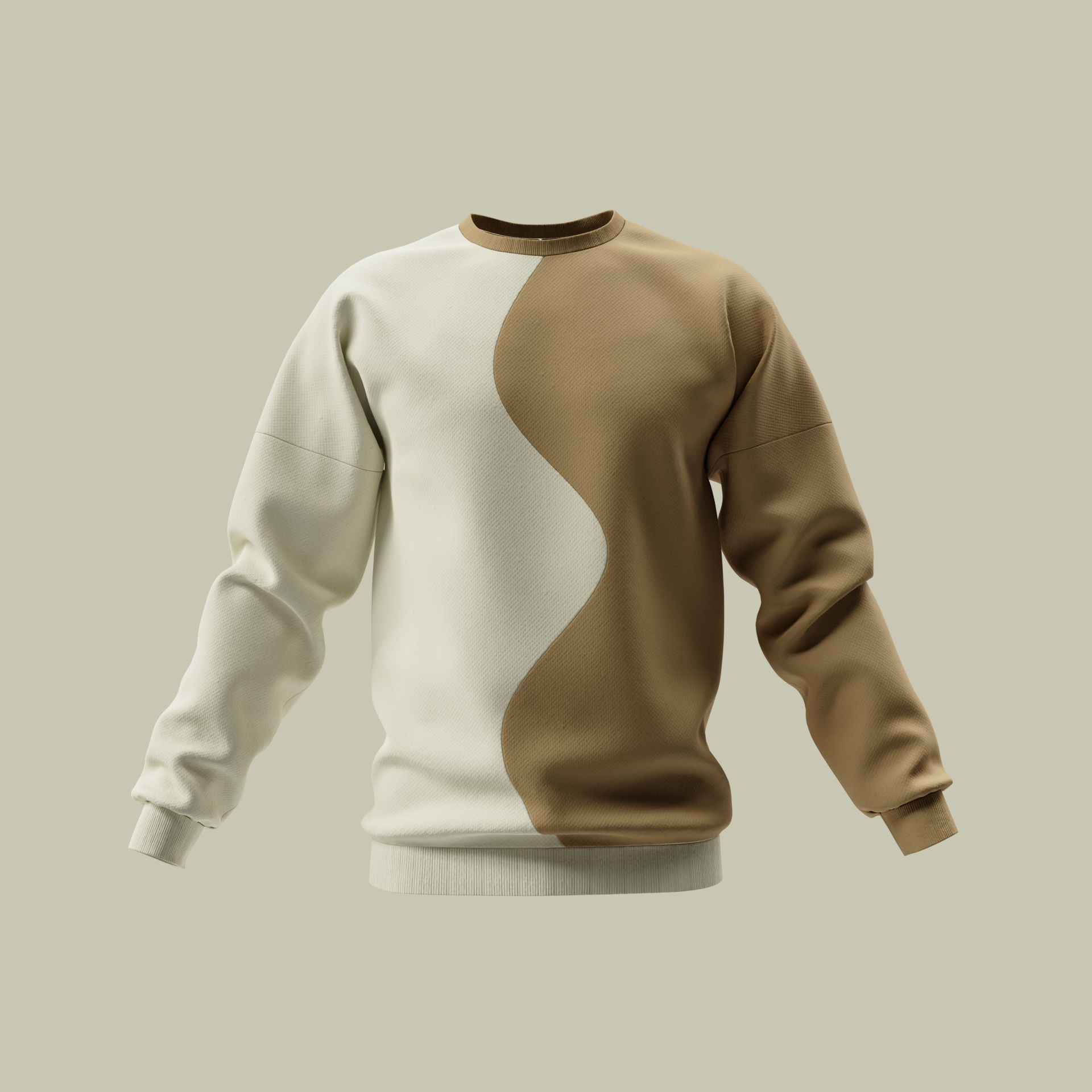 Oversize wave sweatshirt 3D model | CGTrader