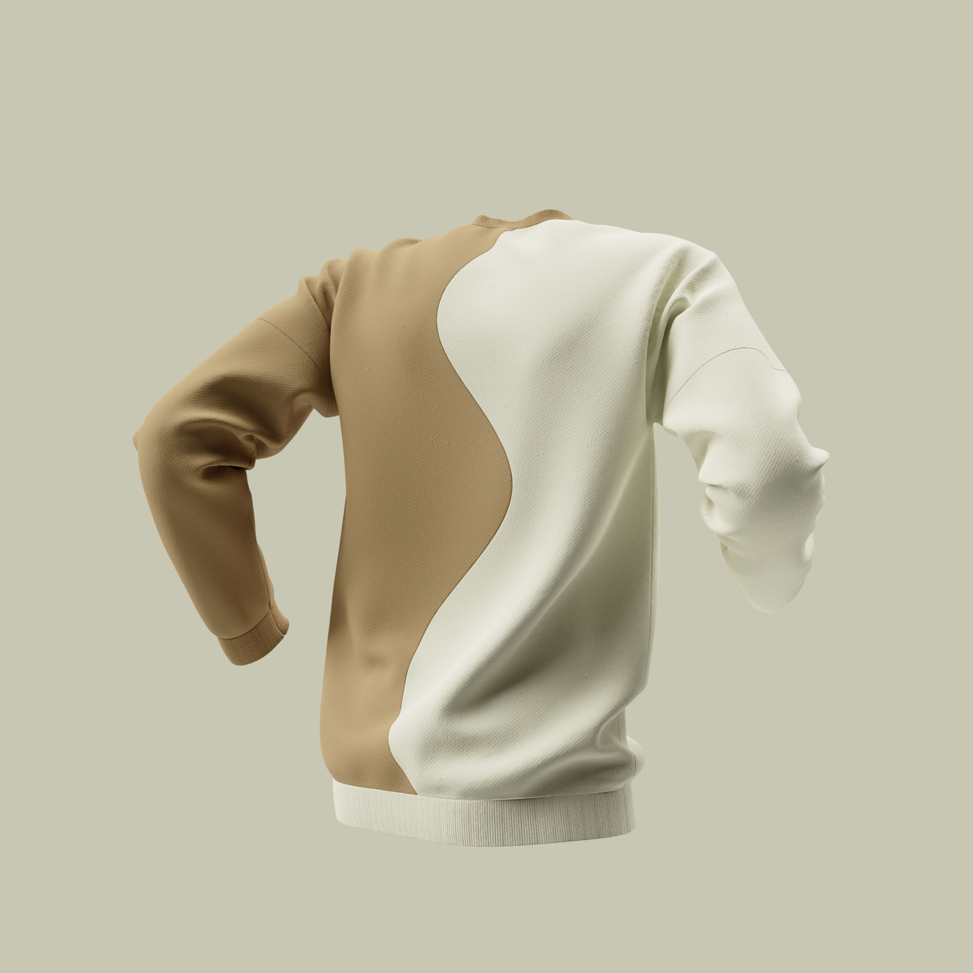 Oversize wave sweatshirt 3D model | CGTrader