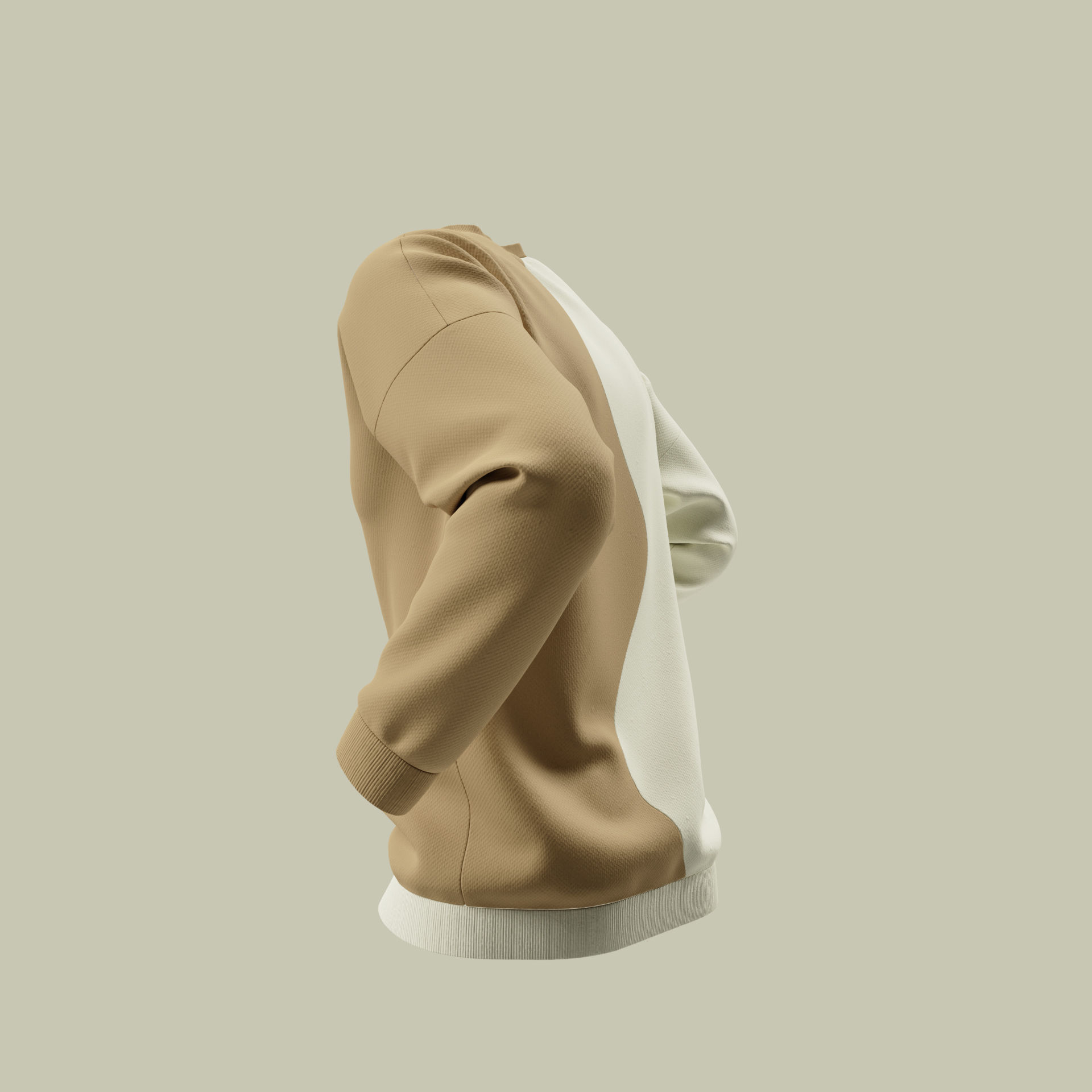 Oversize wave sweatshirt 3D model | CGTrader