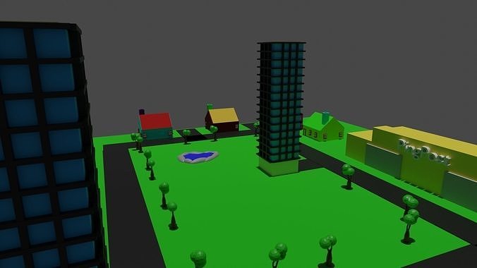 3D model LowPolyCity house in minecraft VR / AR / low-poly | CGTrader