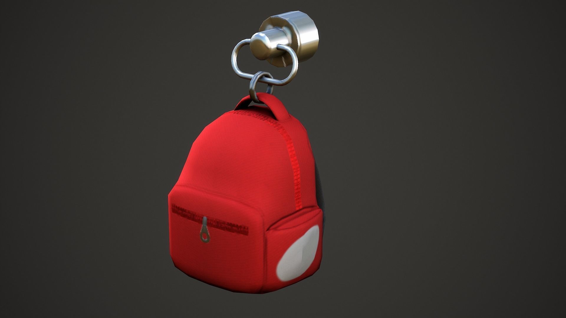 3D model Backpack Weapon Charm - Low Poly Game Ready VR / AR / low-poly ...