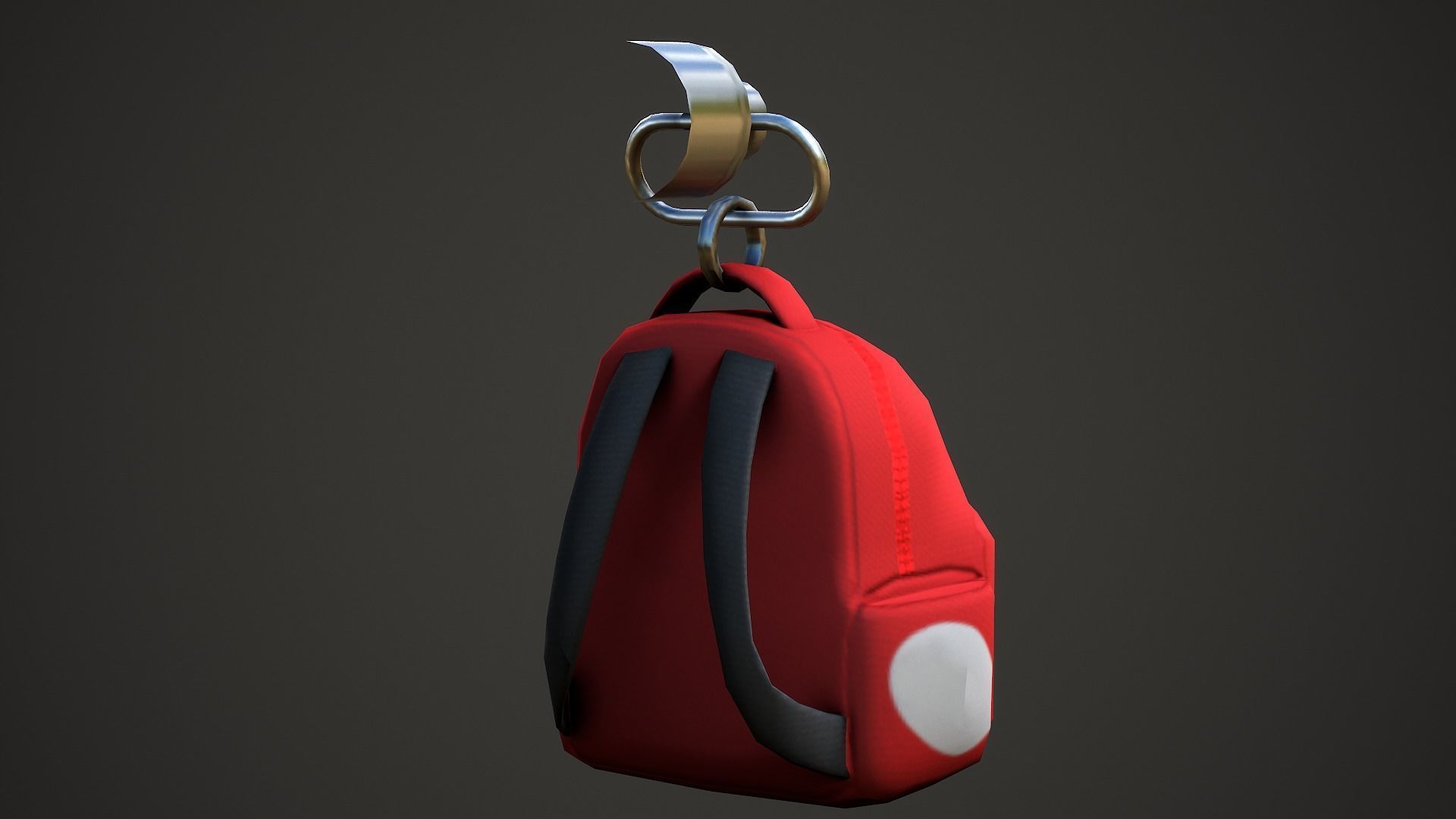 3D model Backpack Weapon Charm - Low Poly Game Ready VR / AR / low-poly ...
