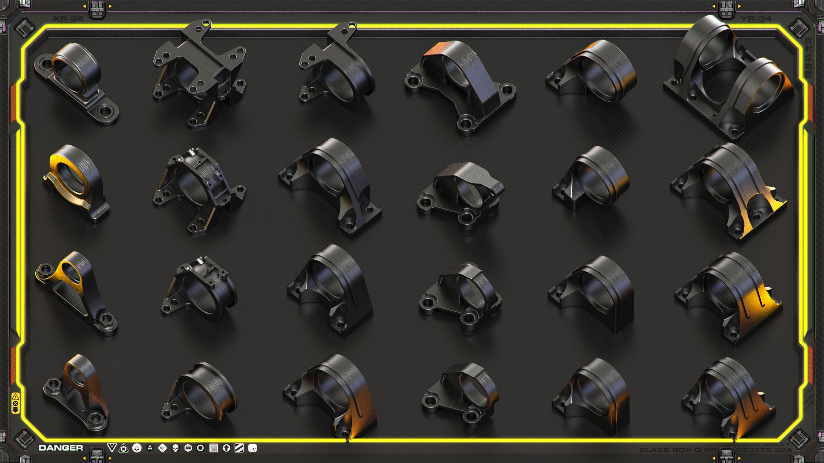 Sci-Fi Hard Surface KITBASH 490 DETAILS 3D model | CGTrader