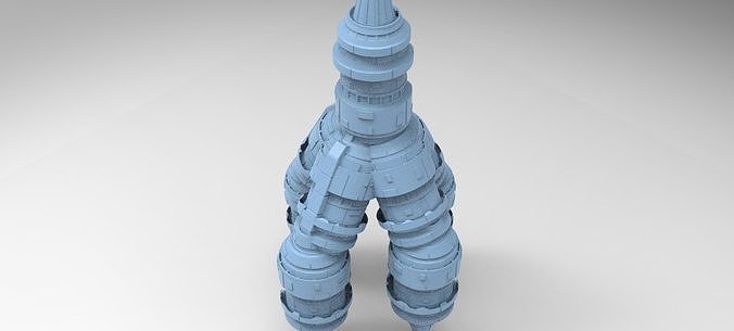 Moon base relay system Tower Tall 3D model | CGTrader