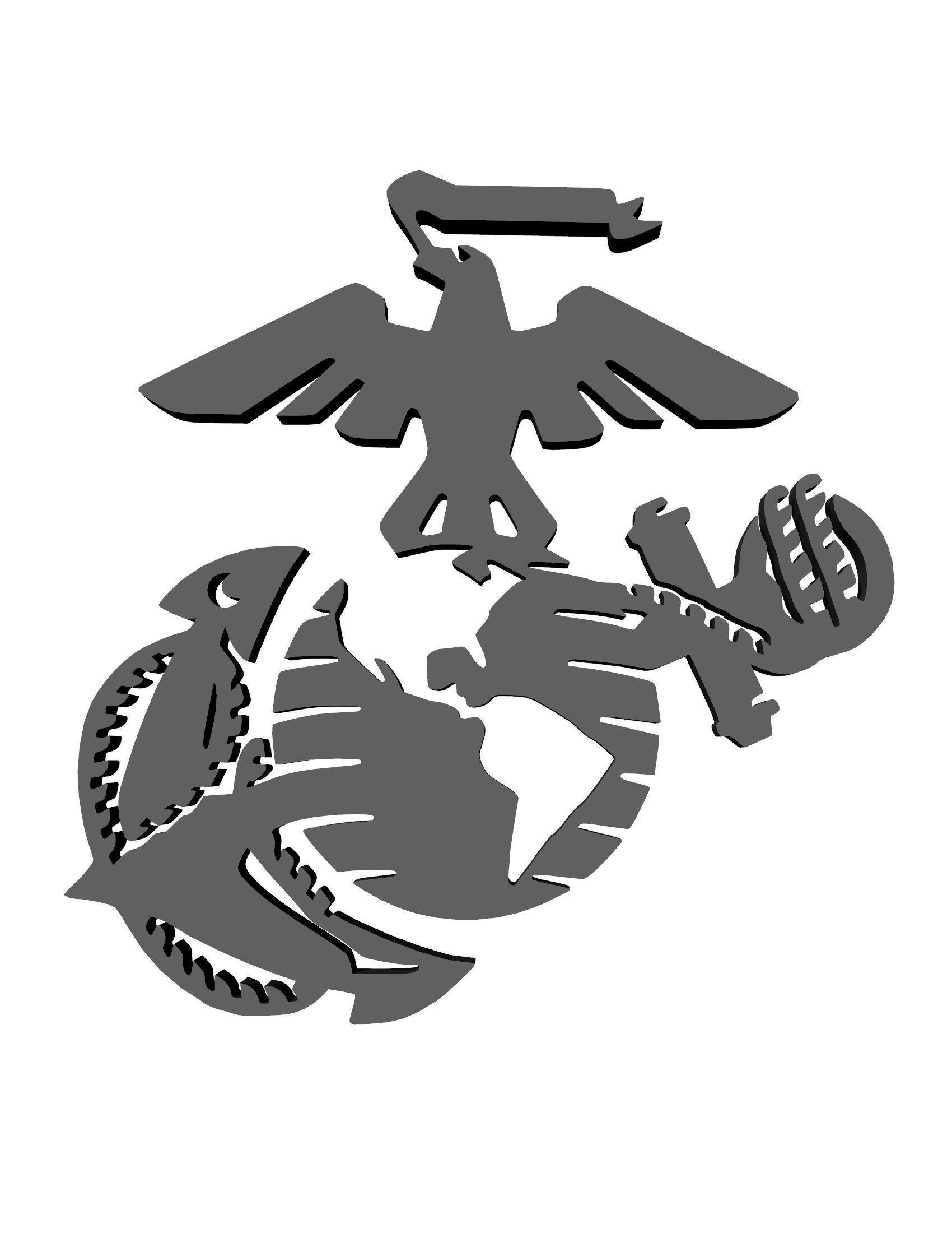 USMC EMBLEM - US ARMED FORCES 3D model | CGTrader