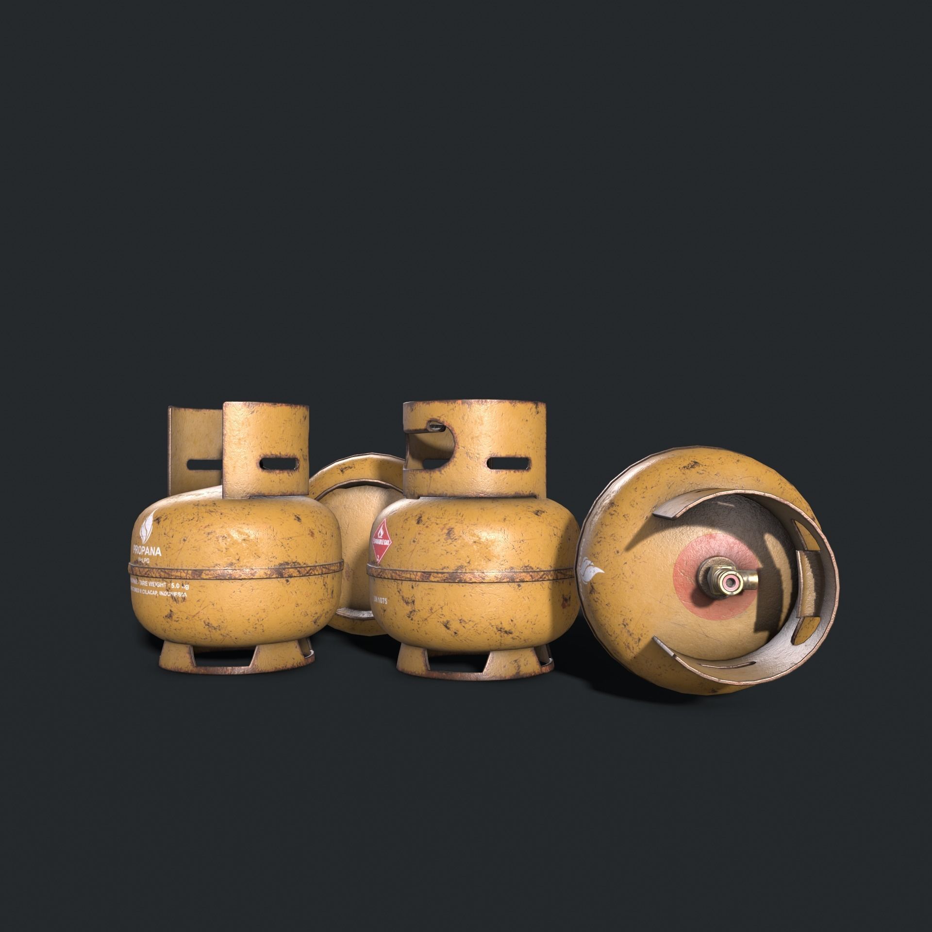 3D model 3kg Gas Cylinder VR / AR / low-poly | CGTrader