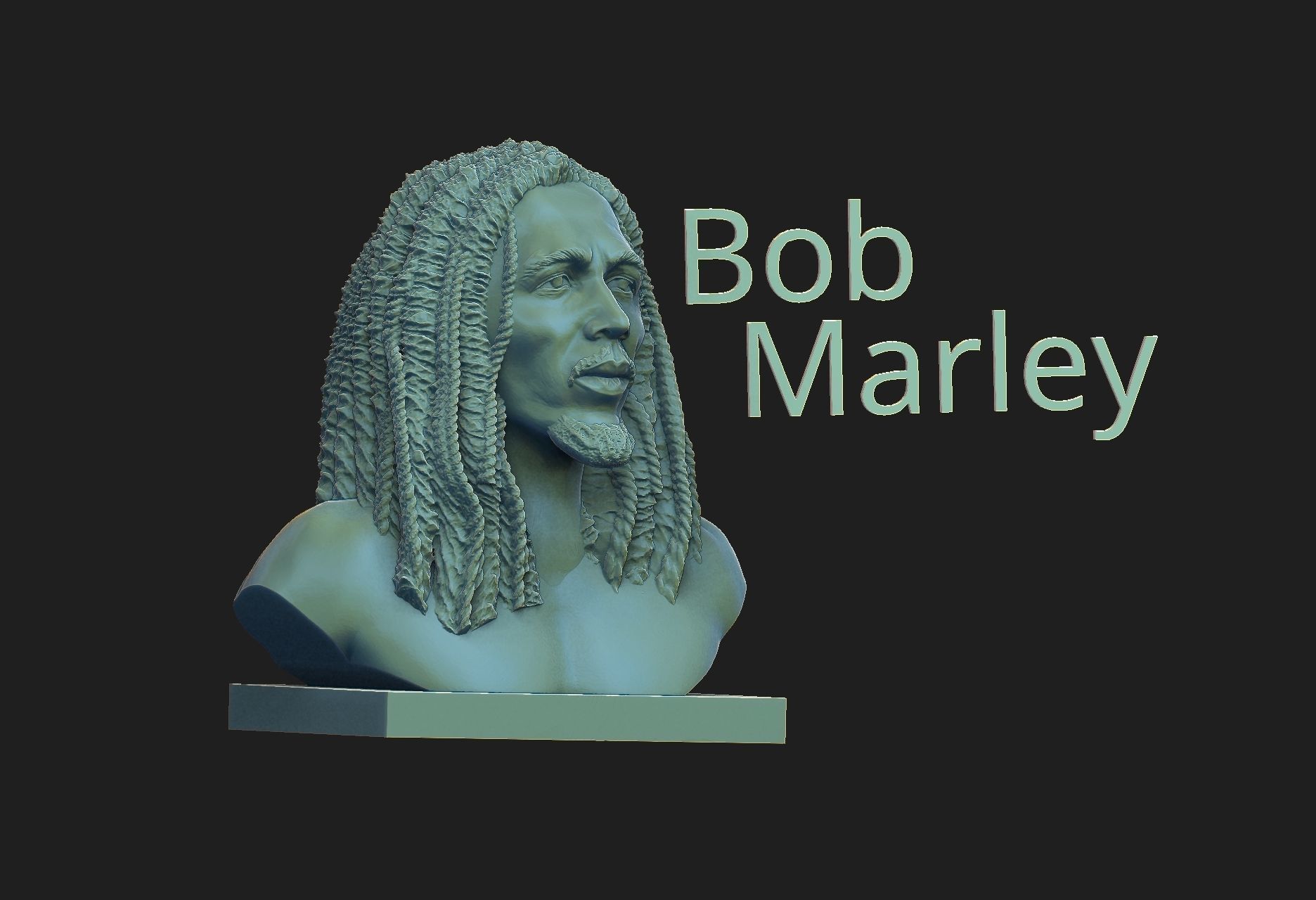 Bob Marley 3D model 3D printable | CGTrader