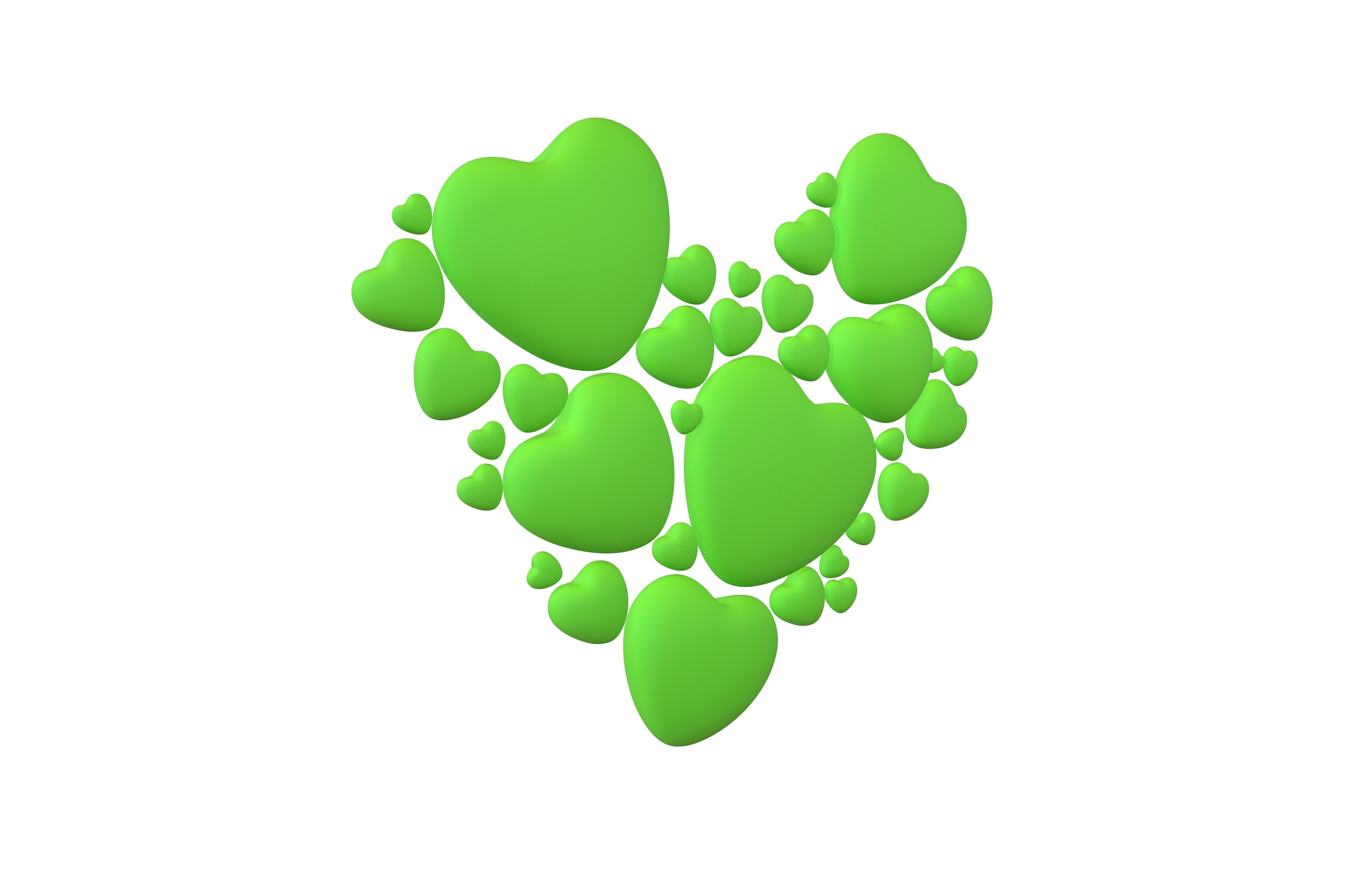 Combination Design Heart Icon v1 007 3D model | CGTrader