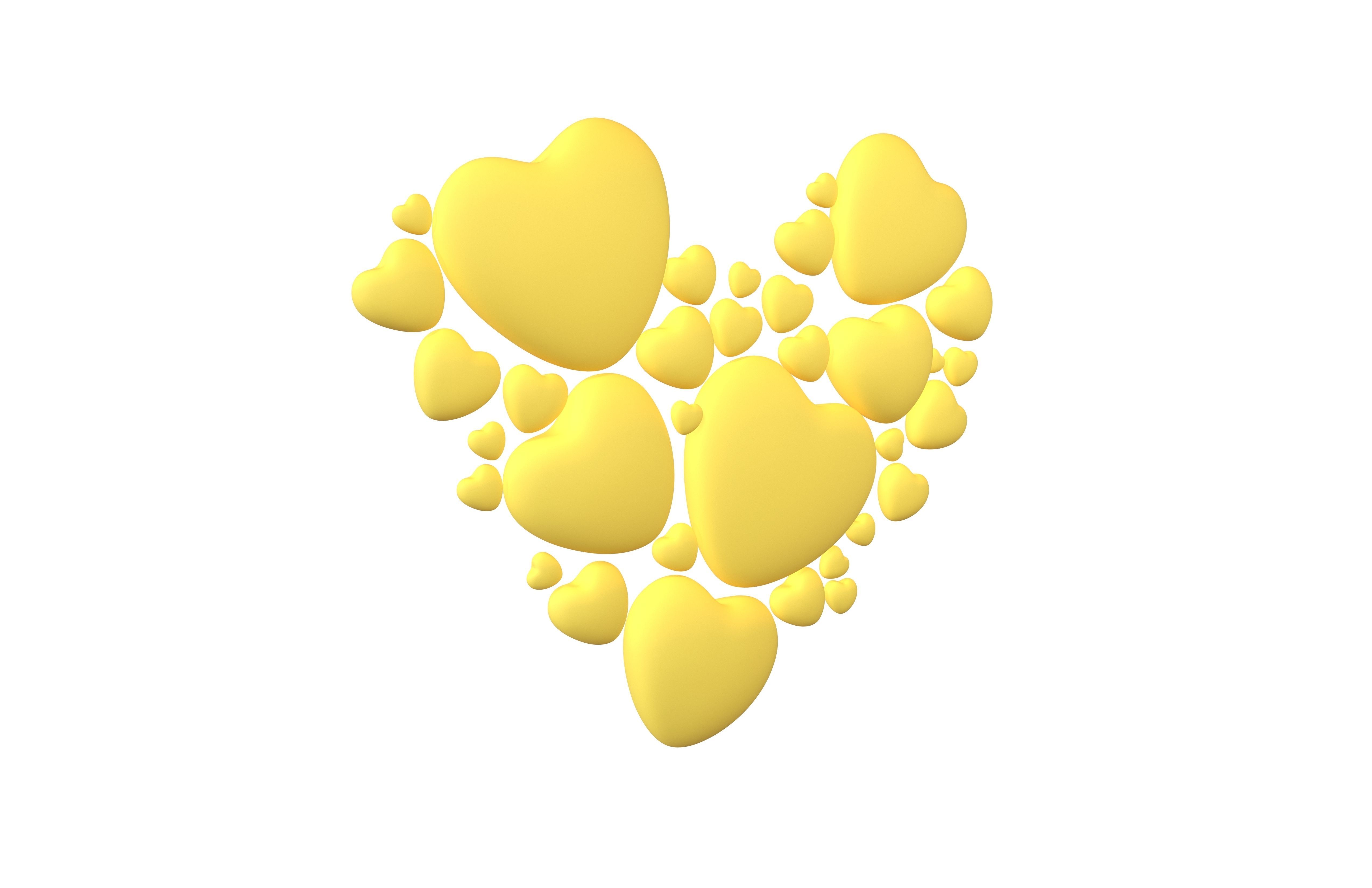 Combination Design Heart Icon v1 010 3D model | CGTrader