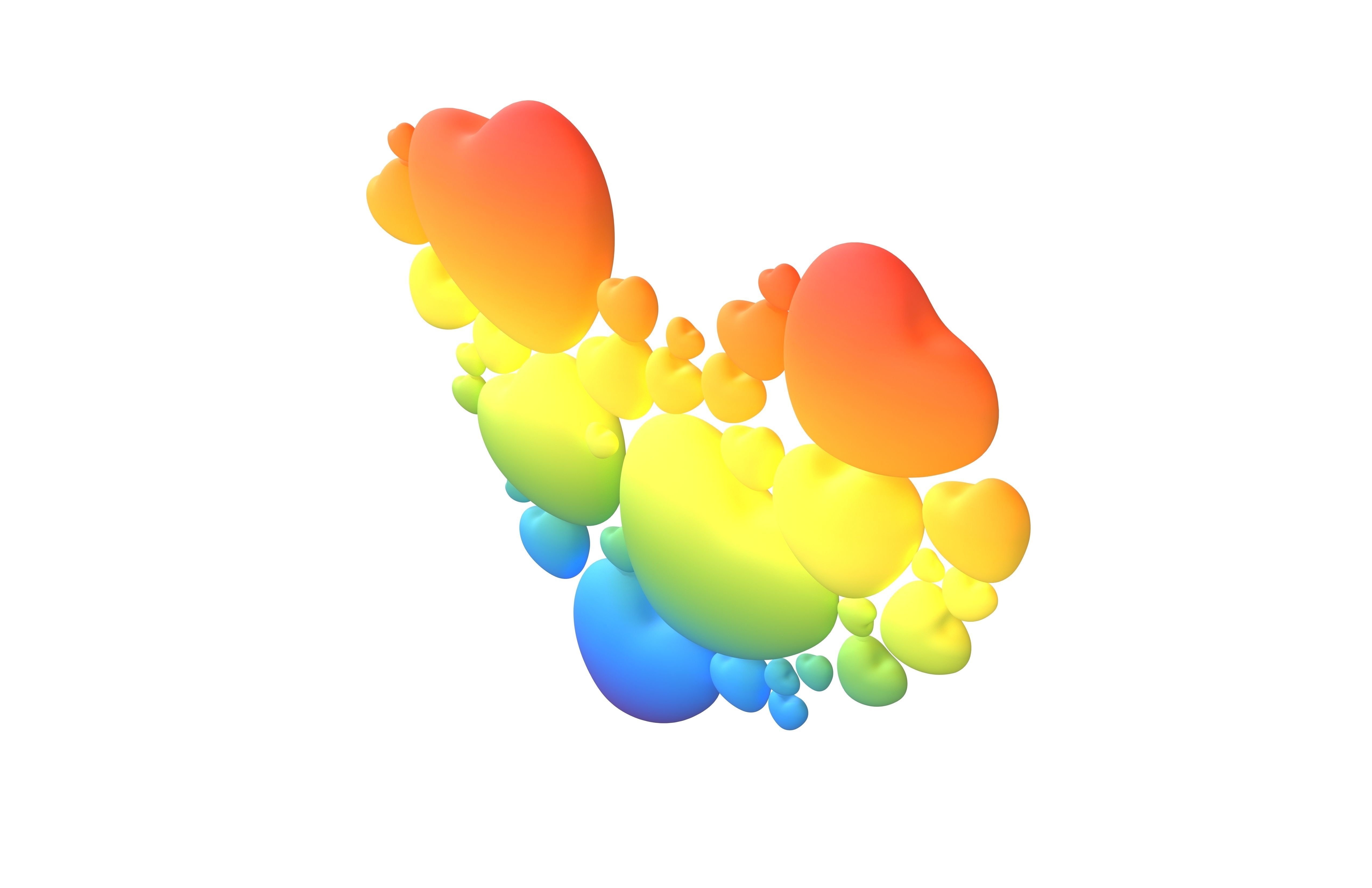 Combination Design Heart Icon v1 011 3D model | CGTrader