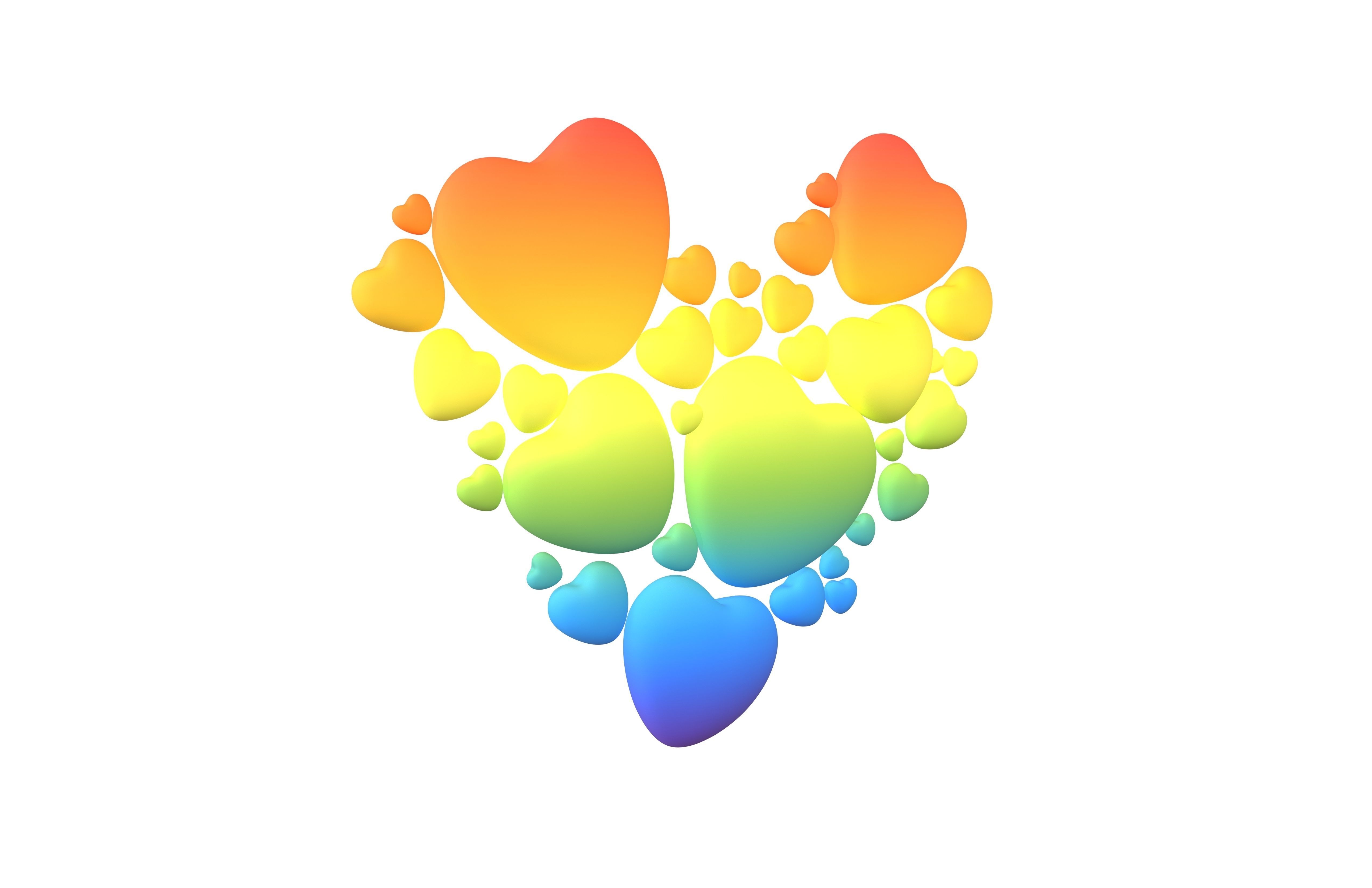 Combination Design Heart Icon v1 011 3D model | CGTrader