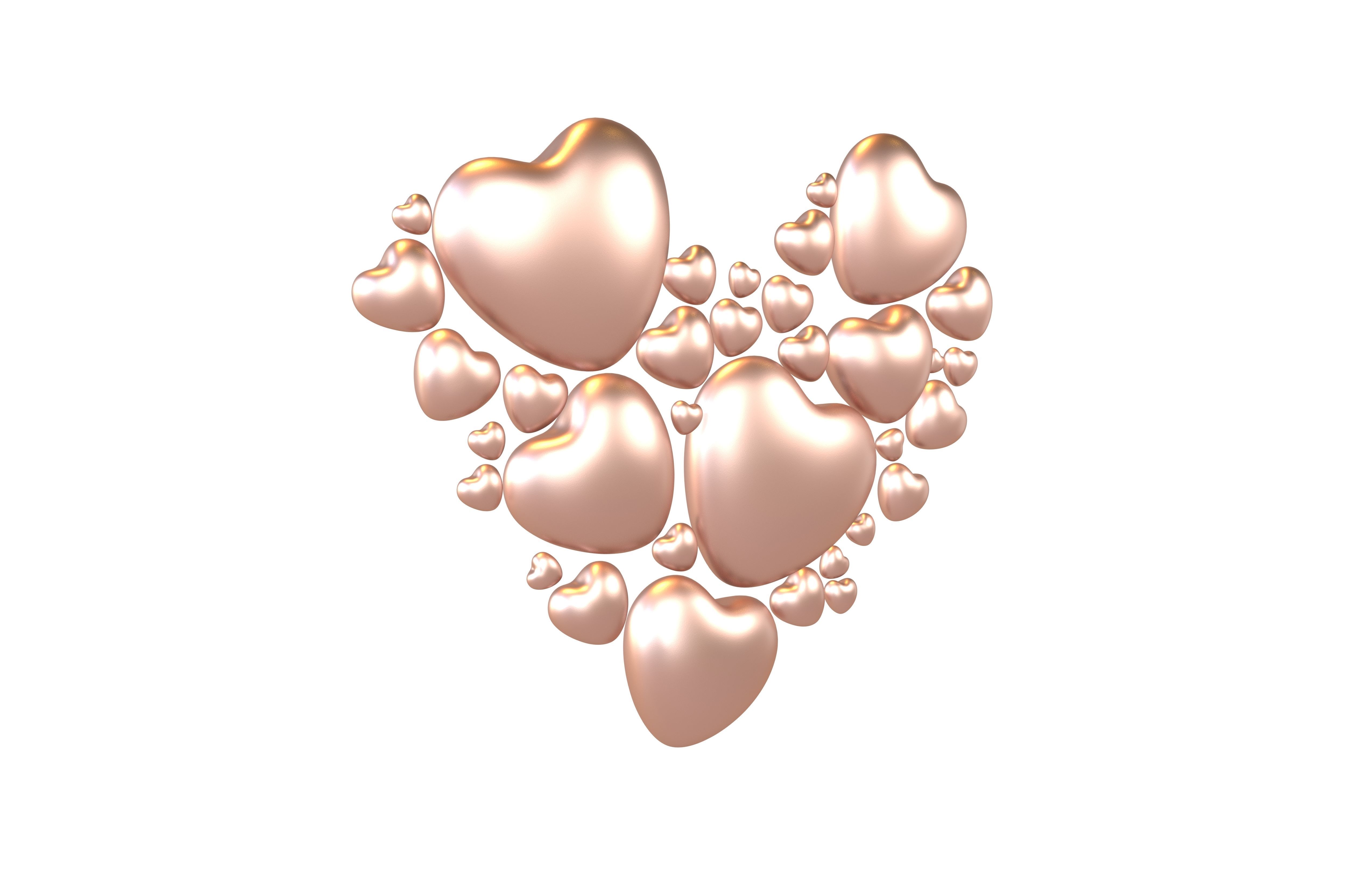 Combination Design Heart Icon v1 019 3D model | CGTrader