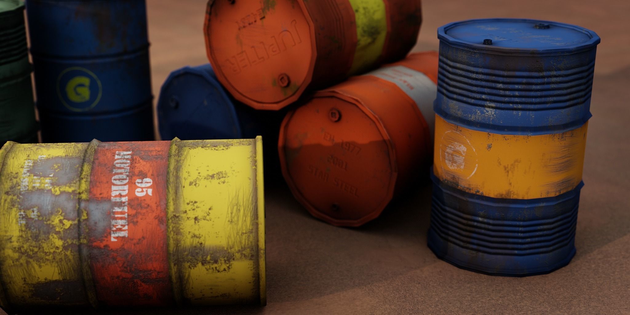 3D model Oil Barrel Prop VR / AR / low-poly | CGTrader