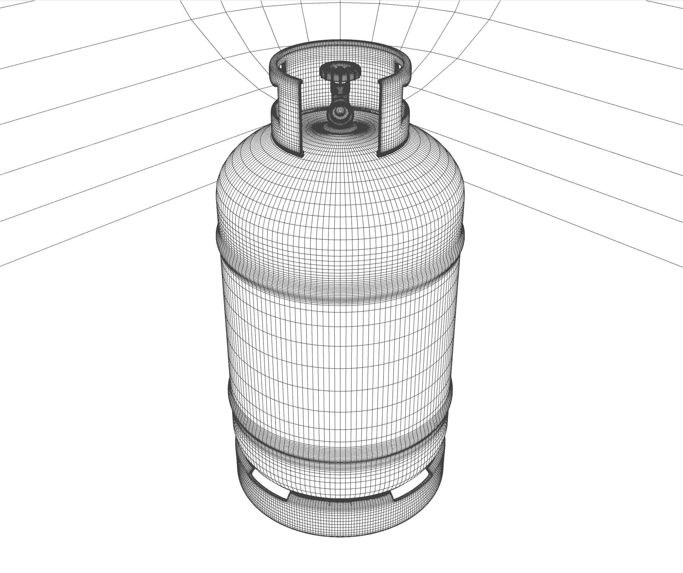 Gas Bottle Cylinder And Valve 3D model | CGTrader