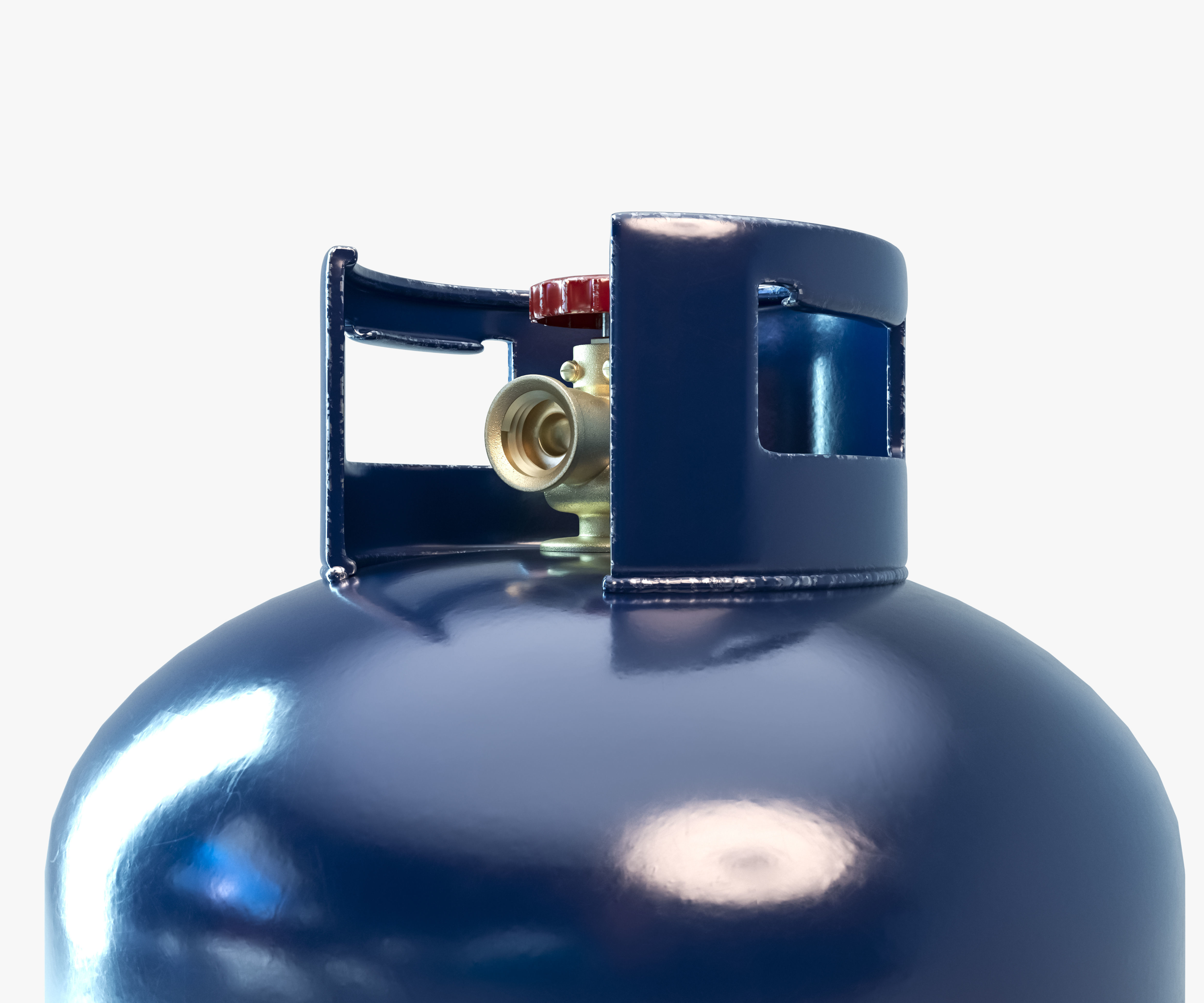 Gas Bottle Cylinder And Valve 3D model | CGTrader