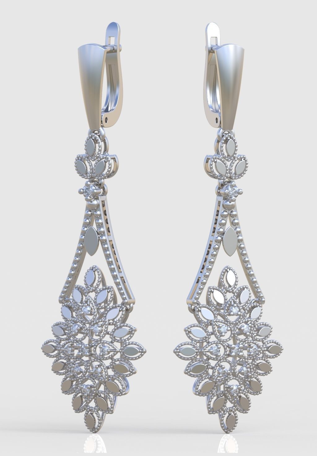 Earring 3D model 3D printable model 0195-14 3D model 3D printable ...