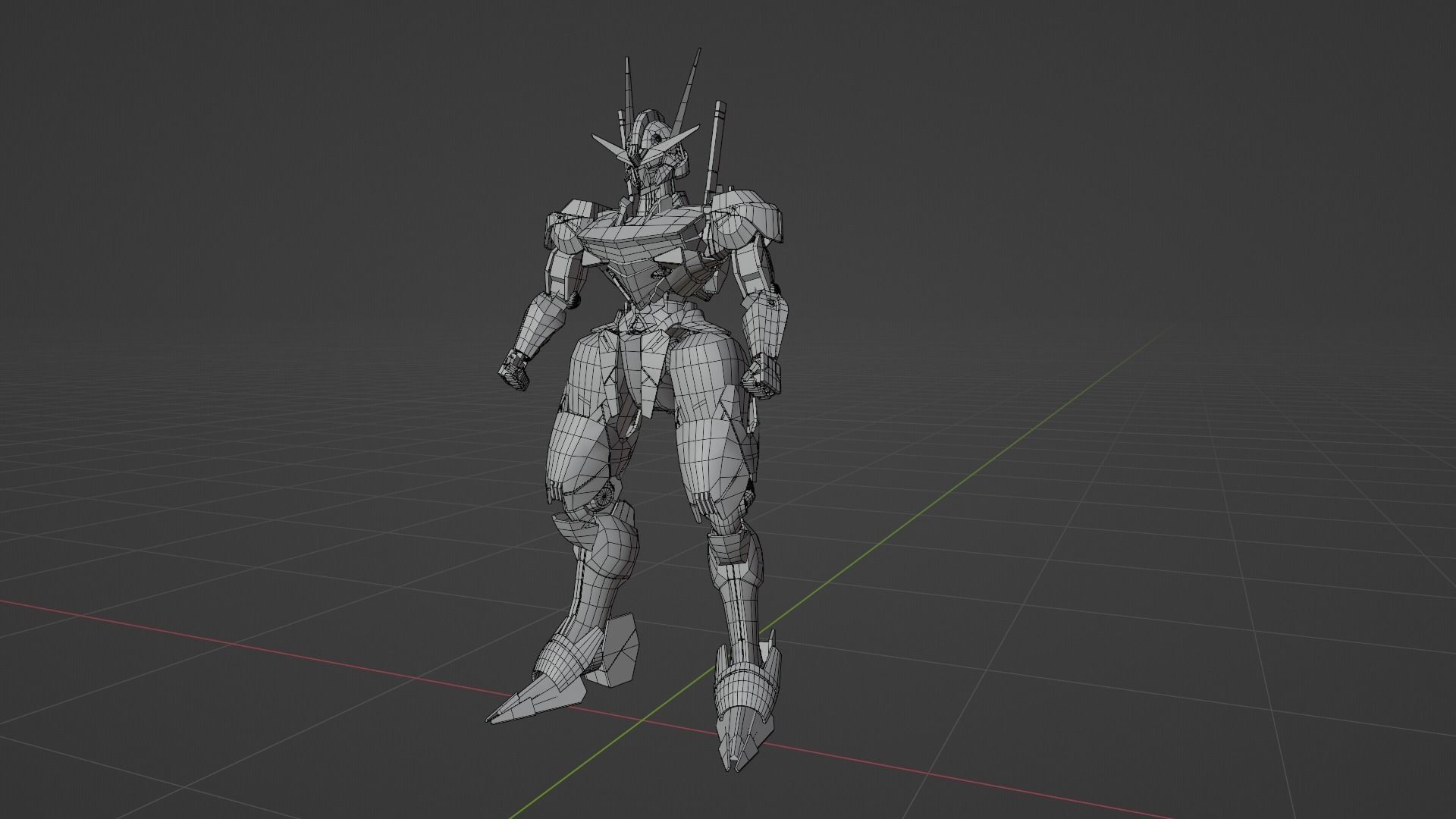 Ariel gundam 3D model animated rigged | CGTrader