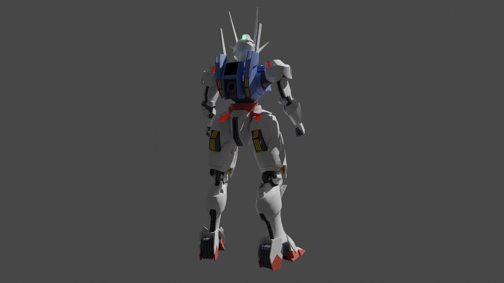 Ariel gundam 3D model animated rigged | CGTrader