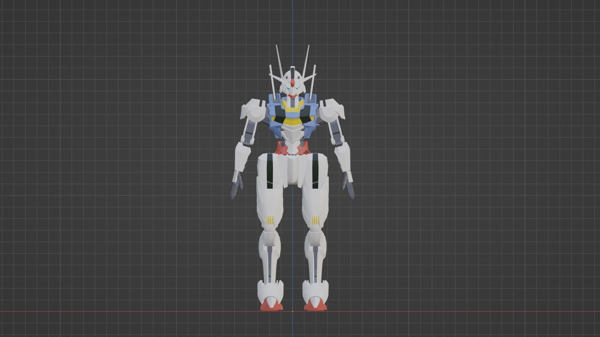 Ariel gundam 3D model animated rigged | CGTrader