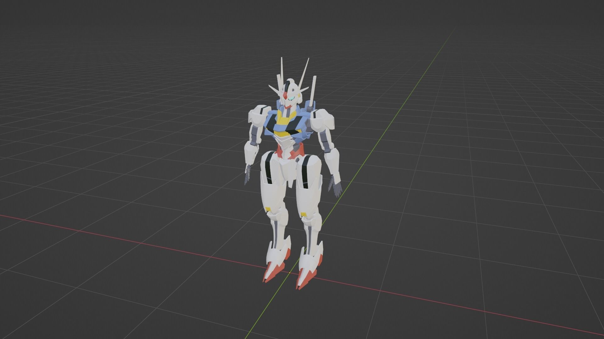 Ariel gundam 3D model animated rigged | CGTrader