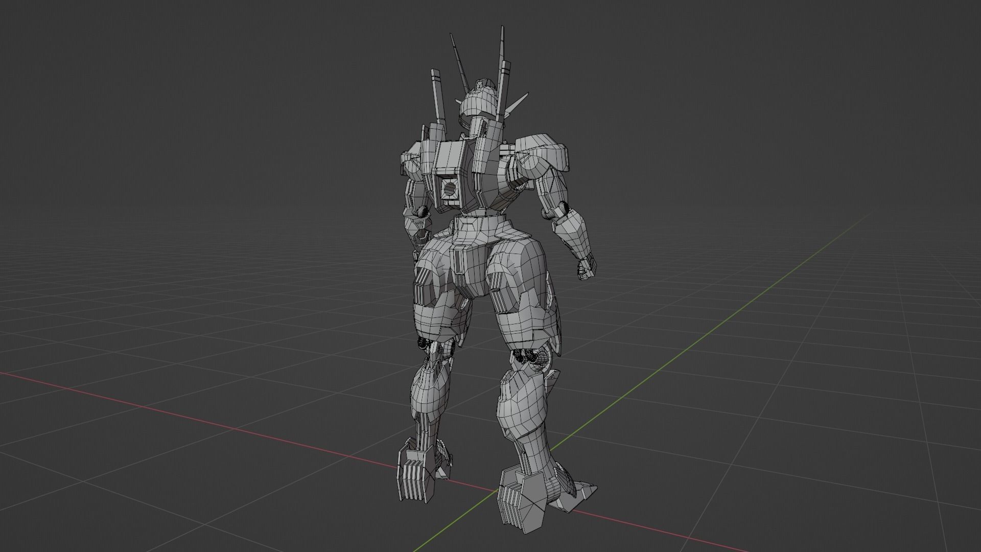 Ariel gundam 3D model animated rigged | CGTrader