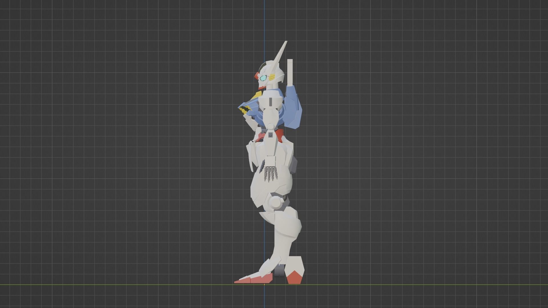 Ariel gundam 3D model animated rigged | CGTrader