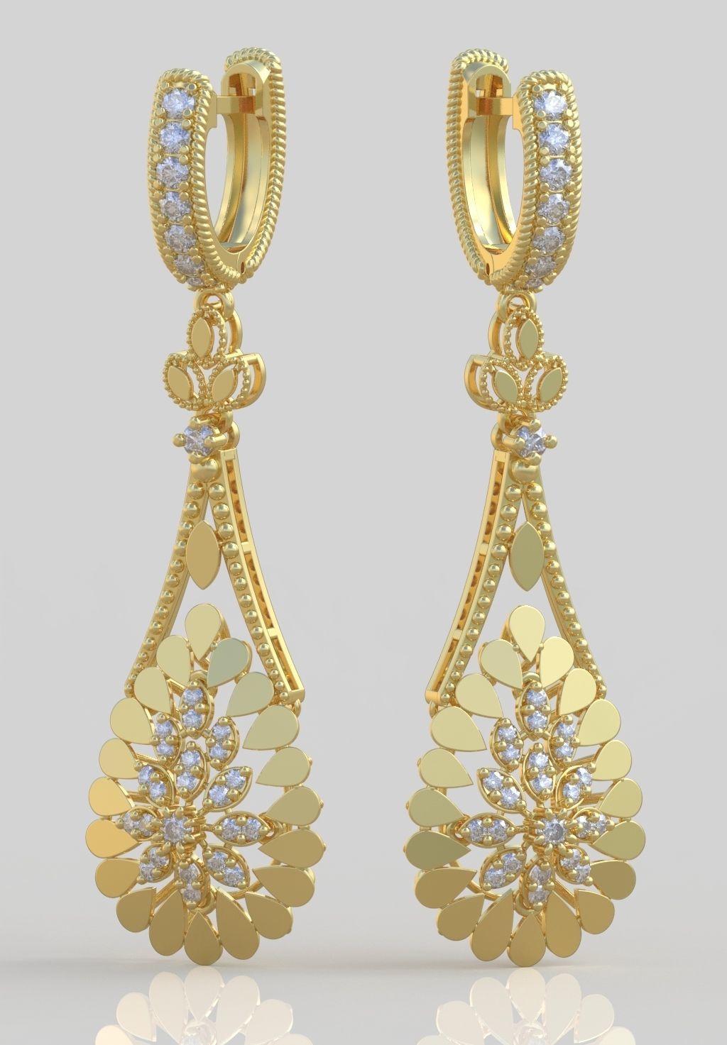 Earring 3D model 3D printable model 0197-9 3D model 3D printable | CGTrader