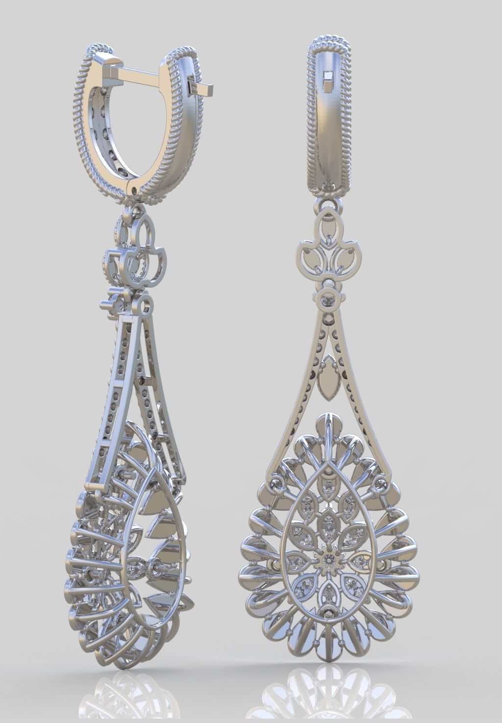 Earring 3D model 3D printable model 0197-9 3D model 3D printable | CGTrader