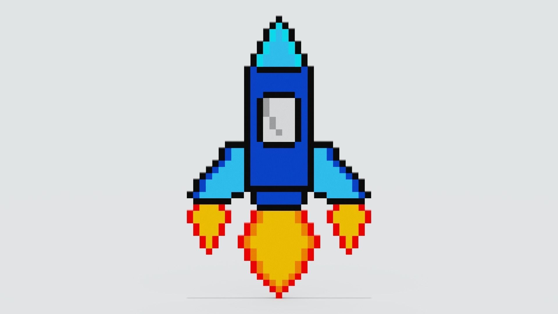 3D model Pixel Rocket VR / AR / low-poly | CGTrader