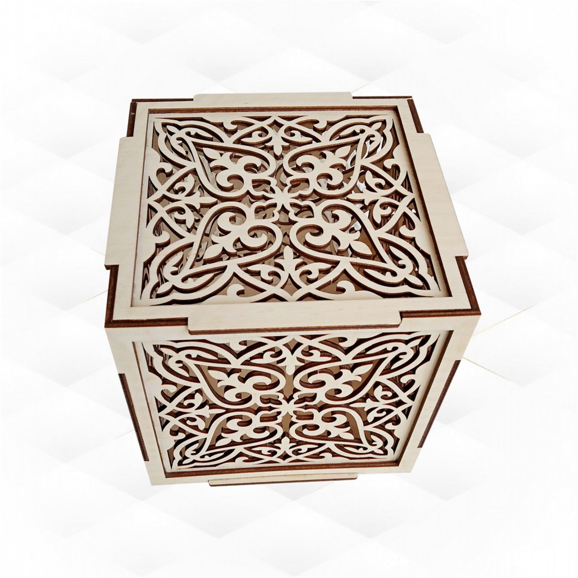 Gift jewelry box svg dxf files for laser cut 3D model 3D printable ...