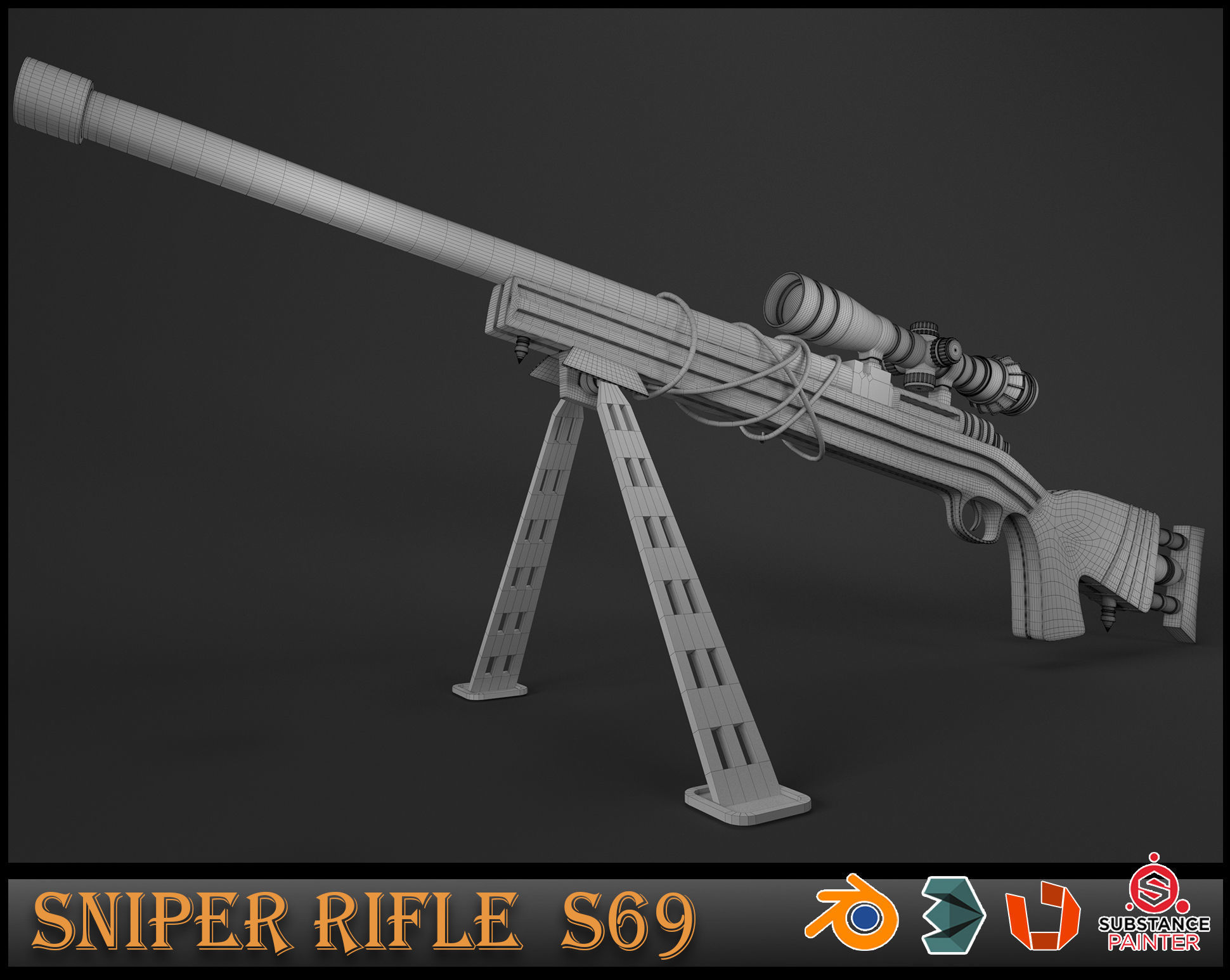 S69 Sniper Rifle 3D model | CGTrader