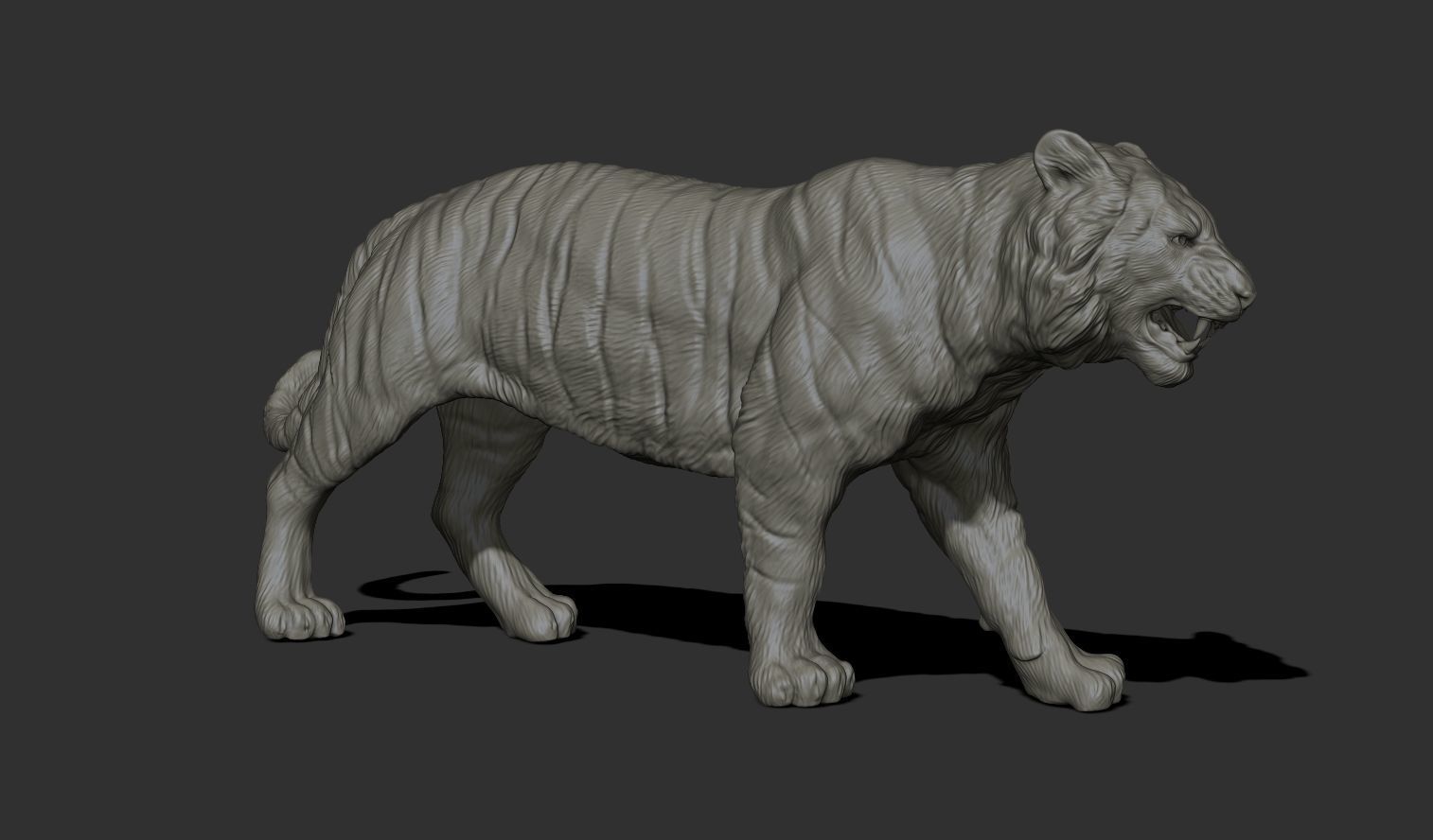 Tiger walking 3D model 3D printable | CGTrader