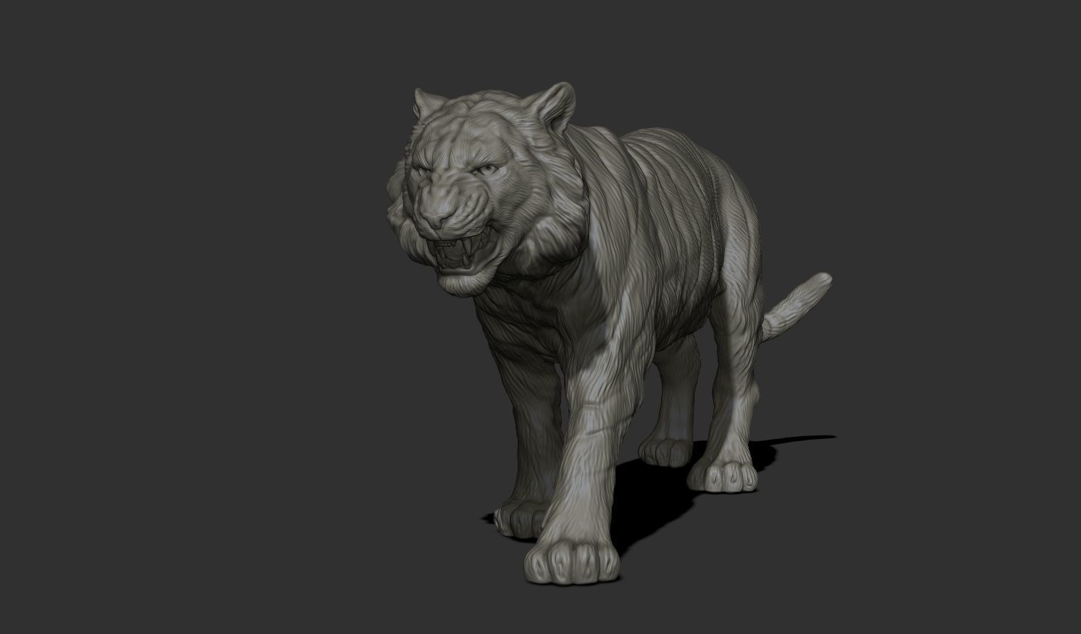 Tiger walking 3D model 3D printable | CGTrader