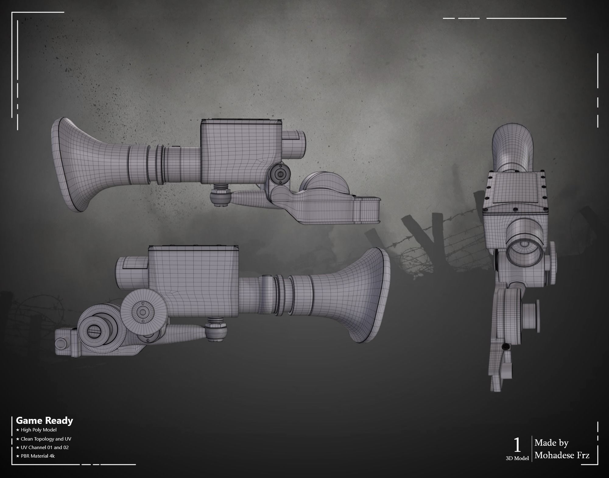 Military Scope WW2 VOL03 Game Ready 3D model | CGTrader
