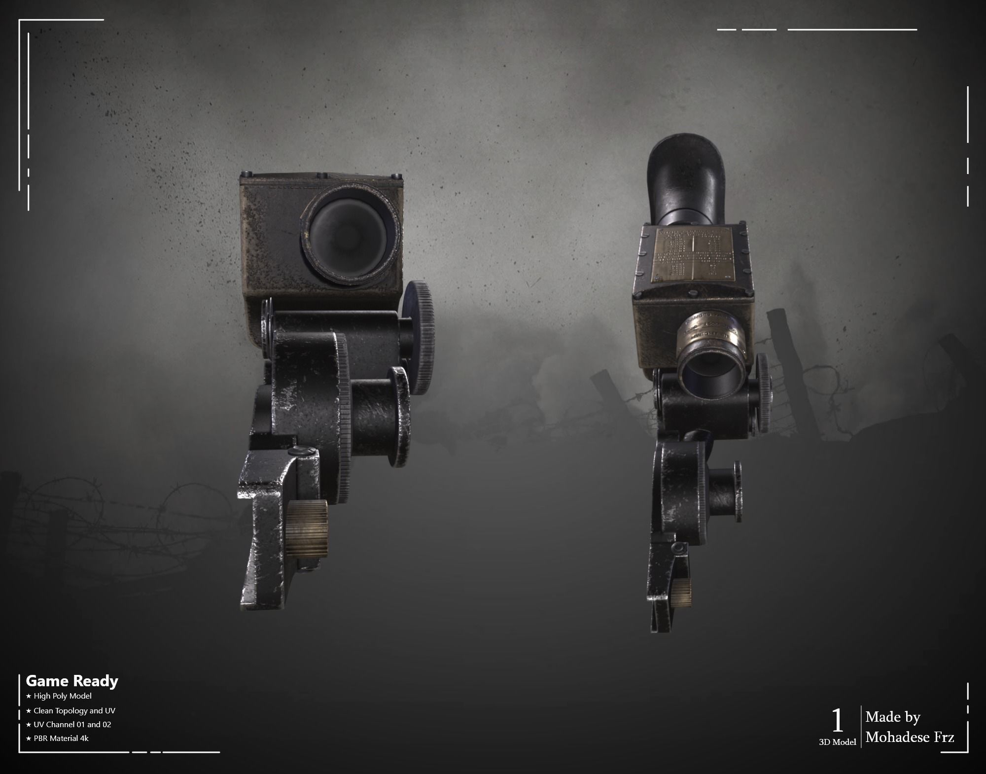 Military Scope WW2 VOL03 Game Ready 3D model | CGTrader