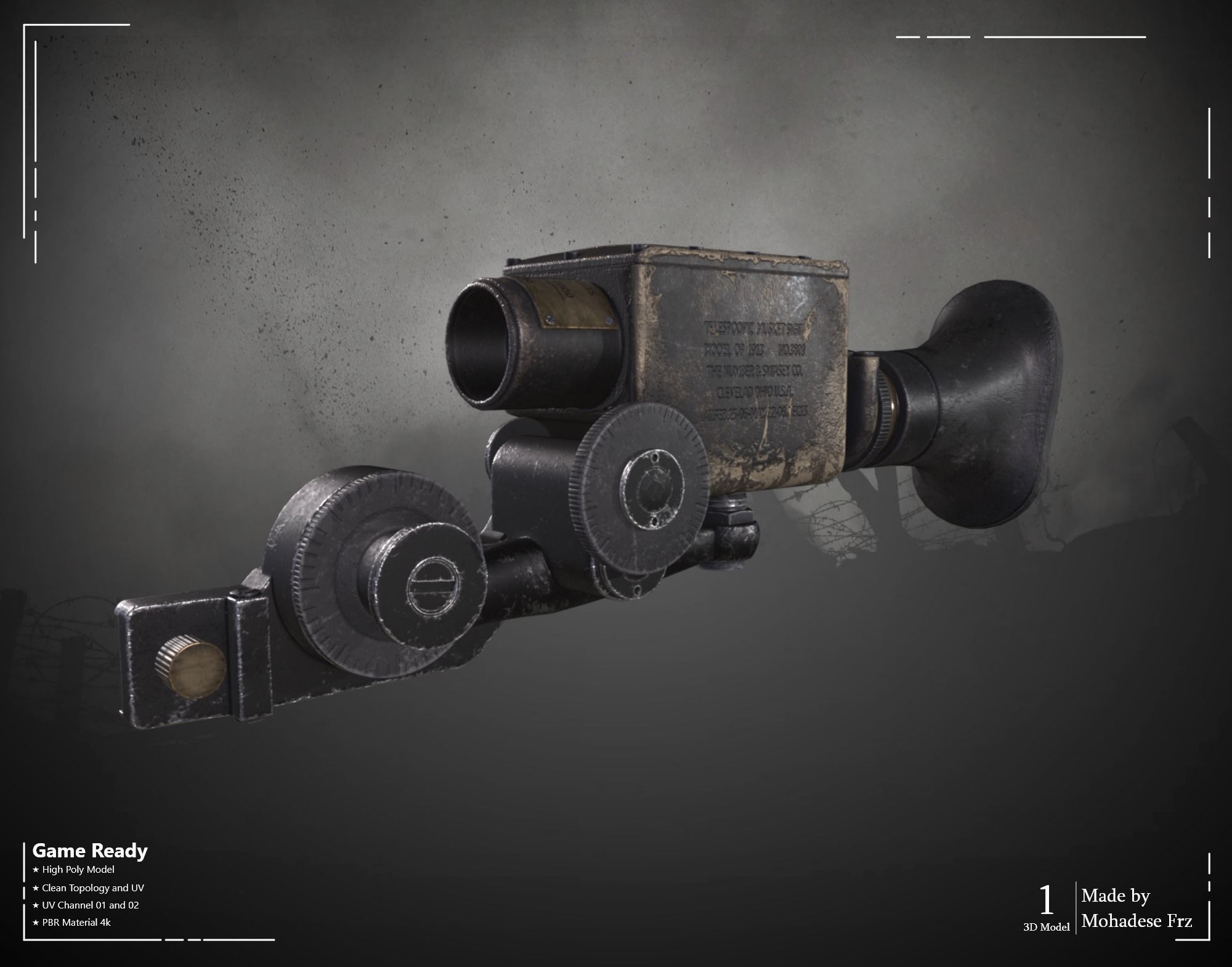 Military Scope WW2 VOL03 Game Ready 3D model | CGTrader