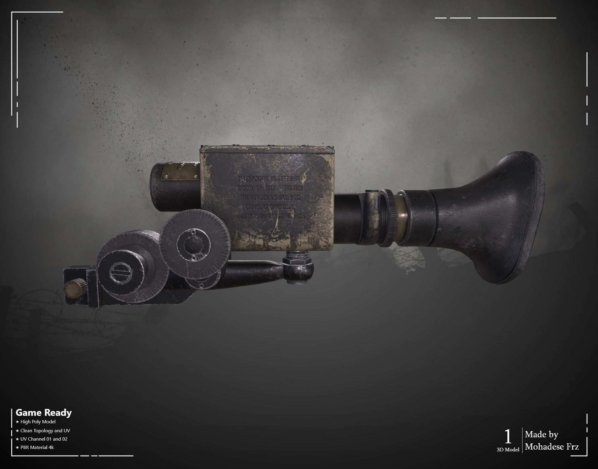 Military Scope WW2 VOL03 Game Ready 3D model | CGTrader