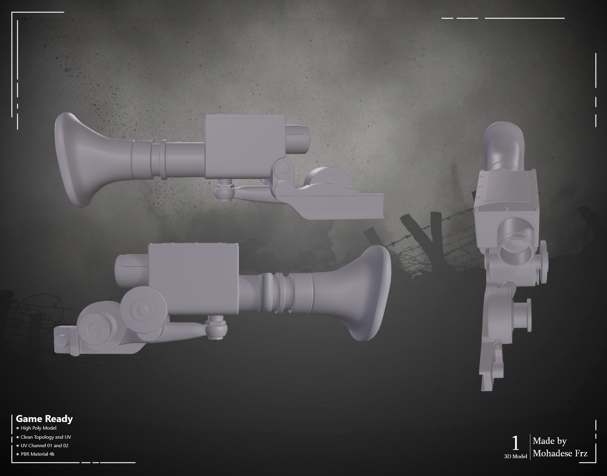 Military Scope WW2 VOL03 Game Ready 3D model | CGTrader