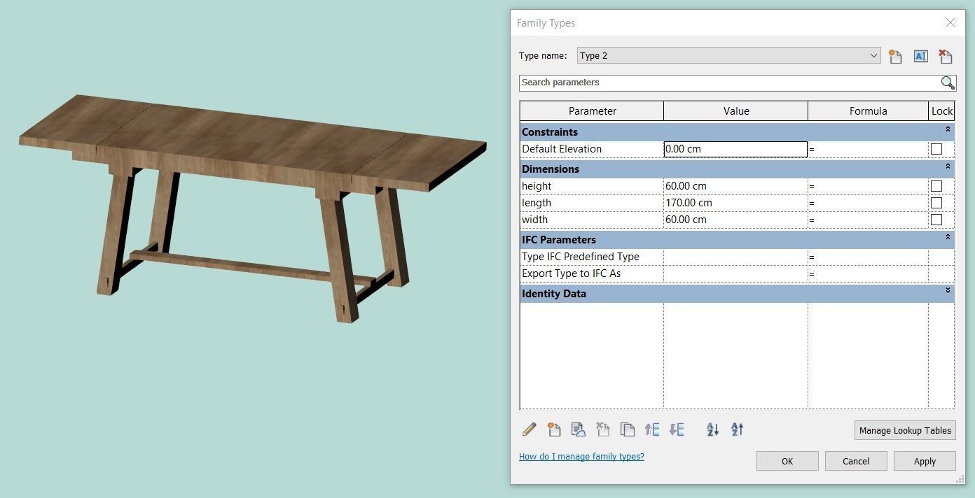 Wilford Extendable Dining Table -Extendable- 3d model 3D model rigged ...