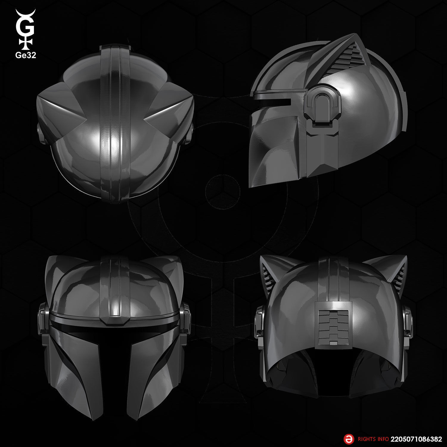 MANDO CAT - HELMET 3D model 3D printable | CGTrader