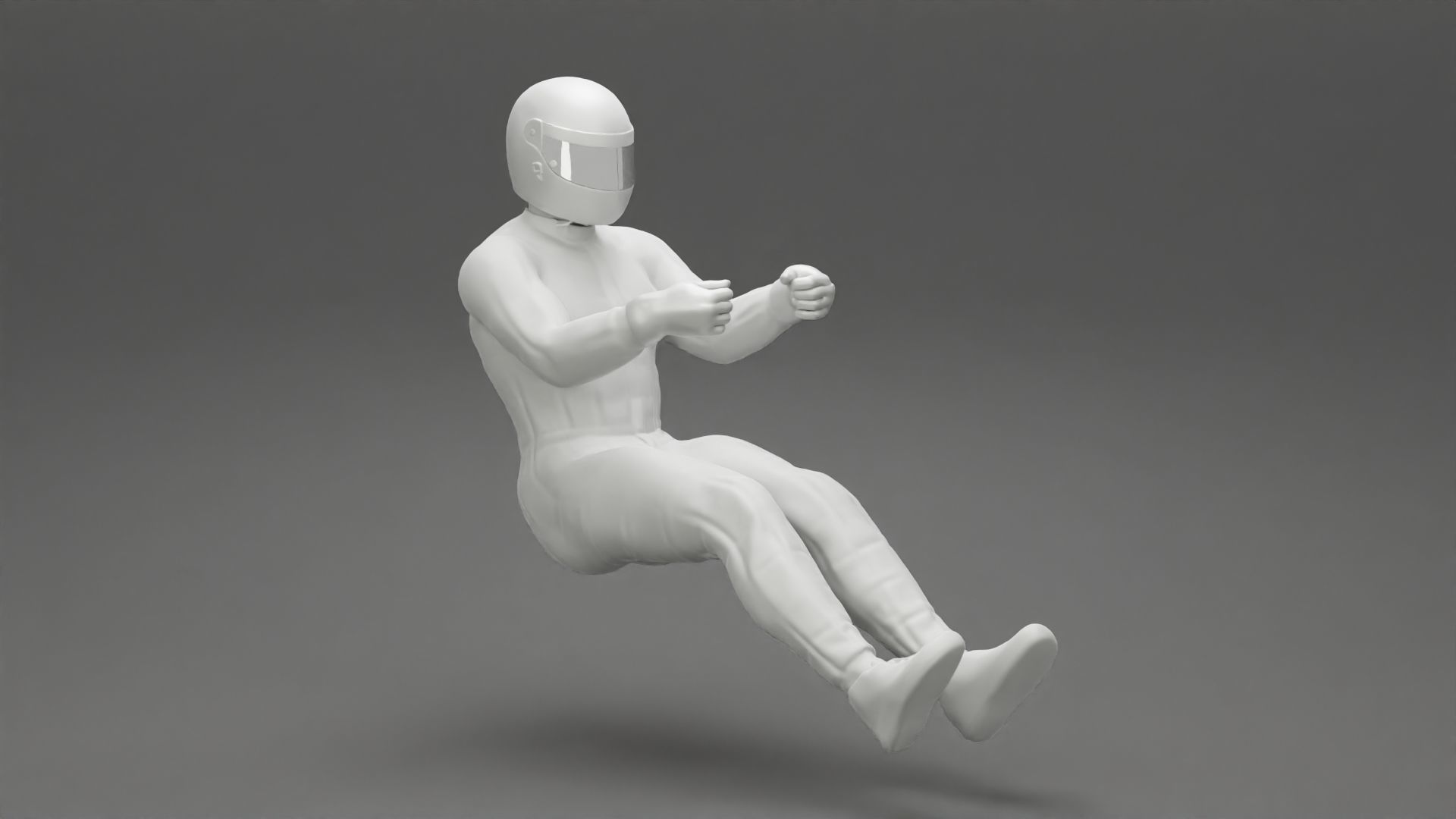 Racing driver in the car 3D model 3D printable | CGTrader