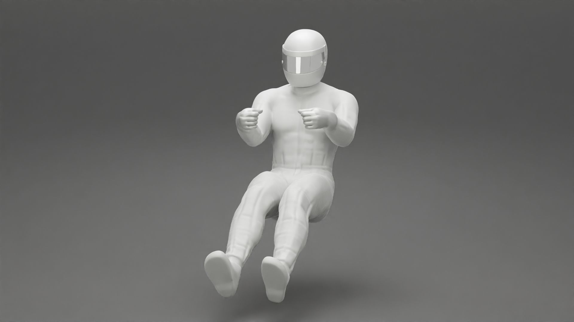 Racing driver in the car 3D model 3D printable | CGTrader