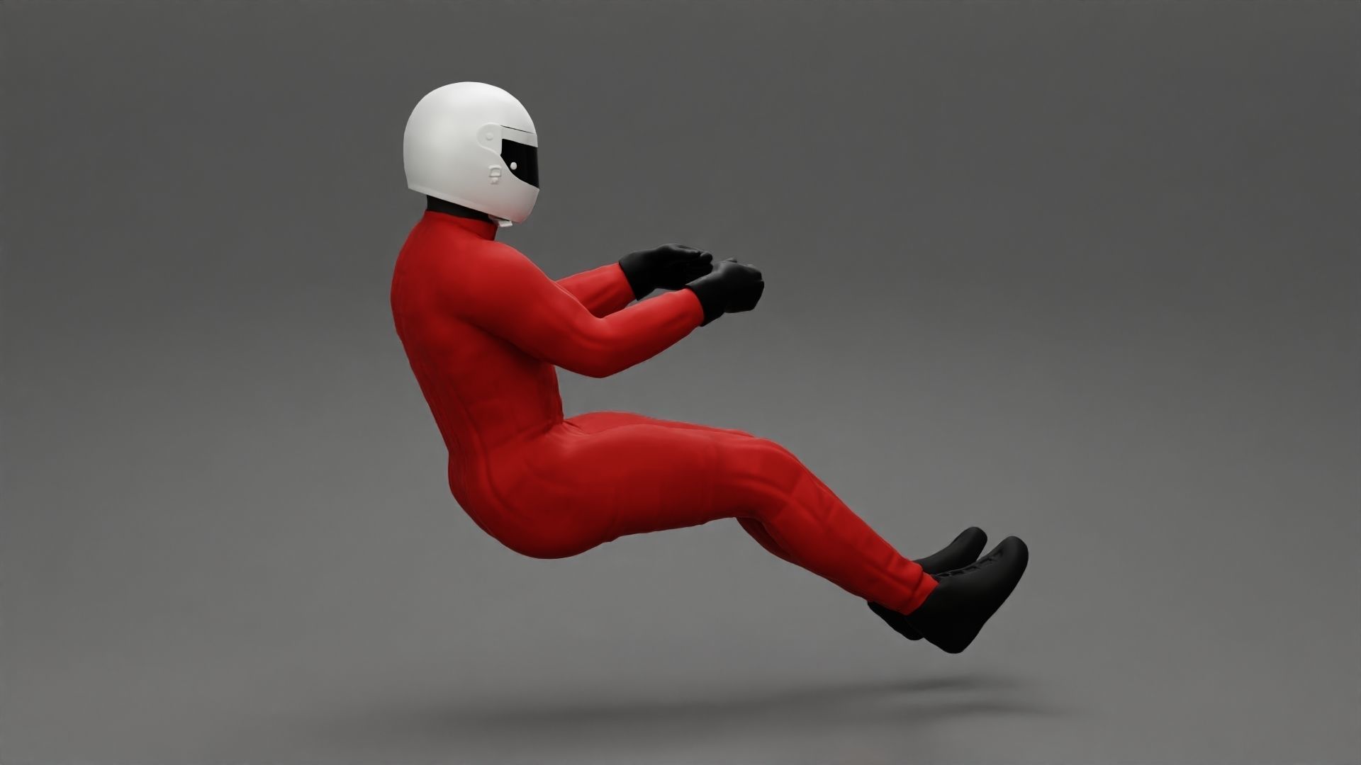 Racing driver in the car 3D model 3D printable | CGTrader