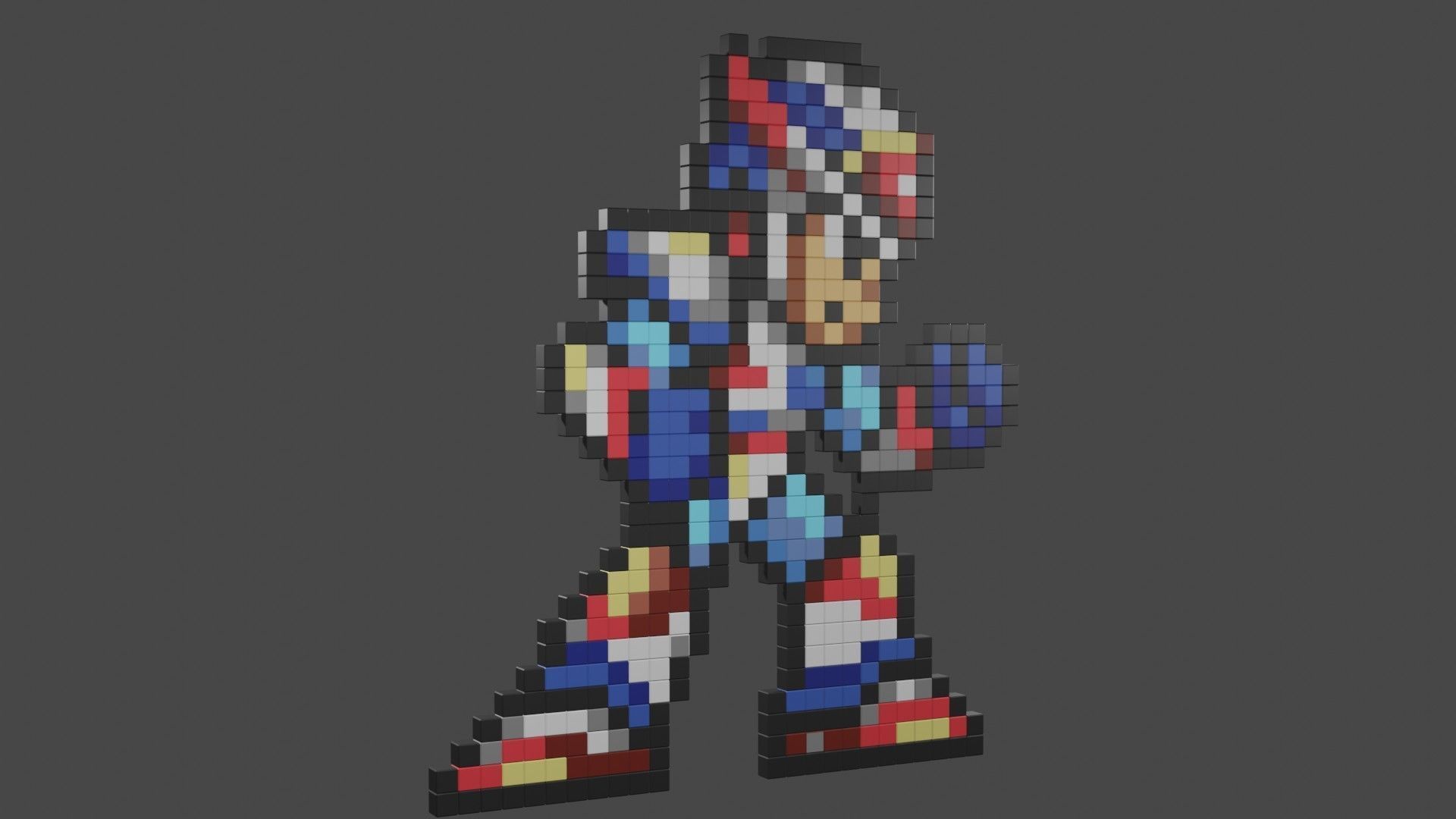 Rockman X Max Armor 8 bit 3D model 3D printable | CGTrader