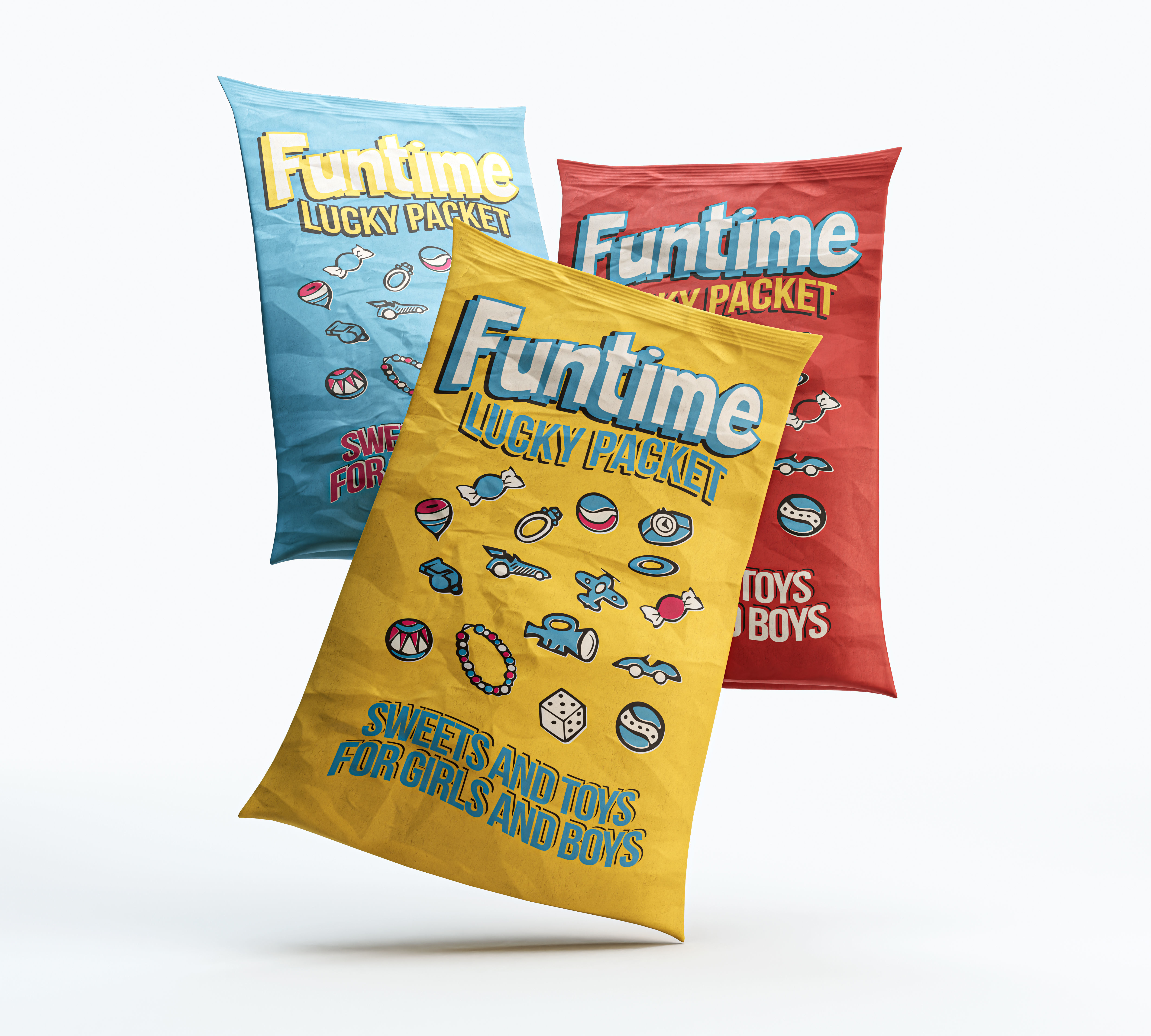 Vintage Lucky Packets 3D model | CGTrader