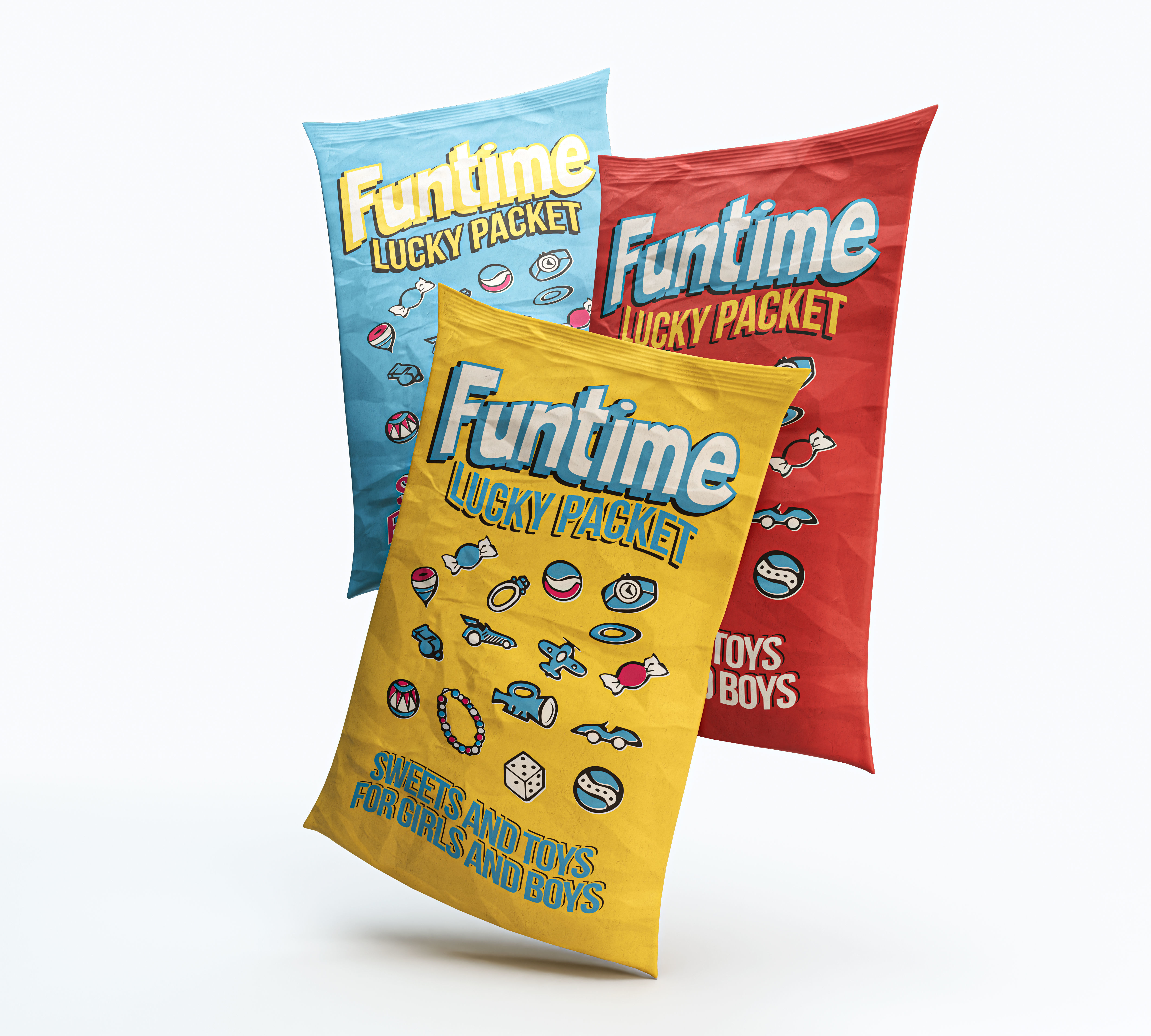 Vintage Lucky Packets 3D model | CGTrader