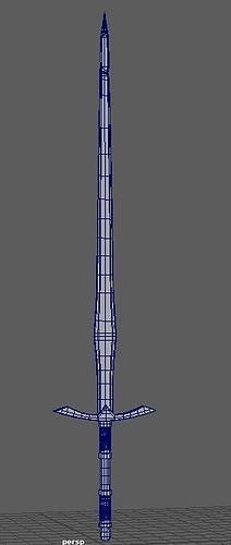Generic Low Poly Sword 3D model | CGTrader